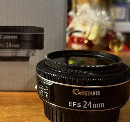 Объектив canon 24mm Efs f/2.8 STM