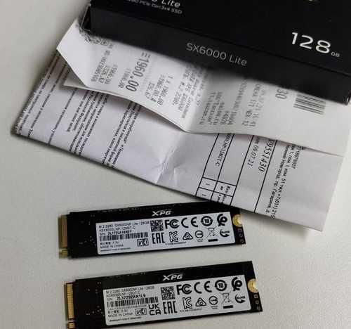 2 шт SSD M.2 NVMe Adata XPG SX6000