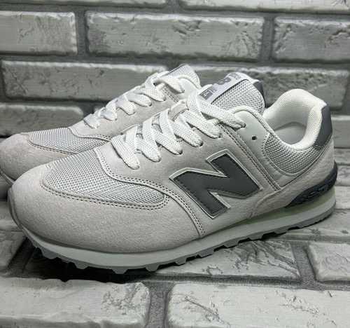 Кроссовки new balance 574 grey замш сетка 41-46