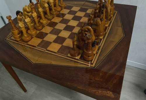 Стол ломберный шахматный старинный