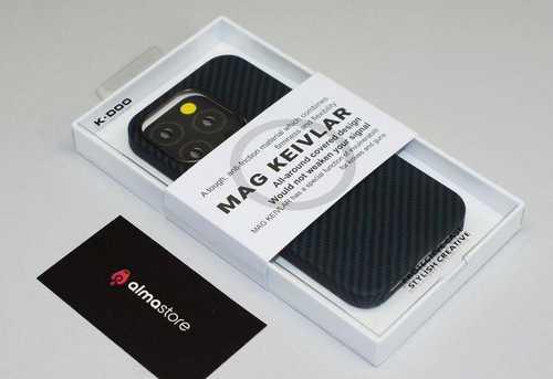 Чехол KZ-DOO iPhone 15 Pro MagSafe Keivlar Blue