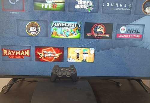 Sony PS3 slim 160gb 10 игр прошитая