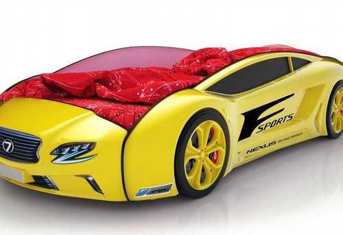 Кровать-машина Roadster Лексус Желтый