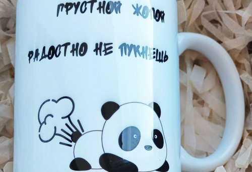 Кружка с принтом панда