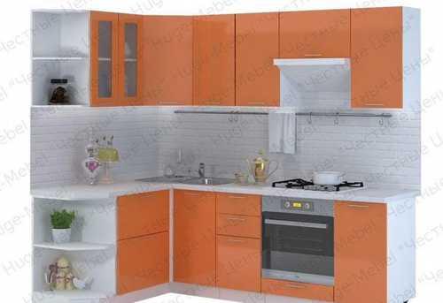 Угловая кухня "Ксения оранж 150х240"