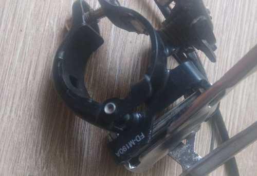 Передний переключатель shimano altus + манетка