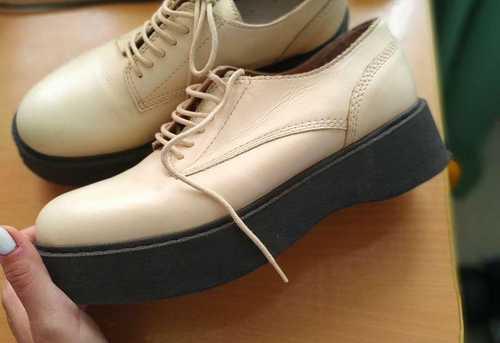 Кожаные лоферы zara eu 38, adidas кросовки 250
