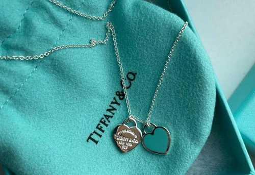 Tiffany подвеска mini сердца голубой
