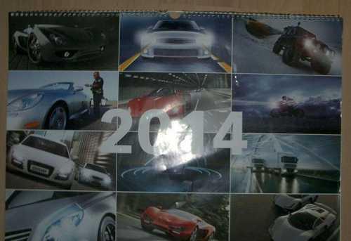 Настенный перекидной календарь с автомобилями