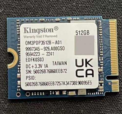 SSD kingston 512 gb 2230 M2 NVMe
