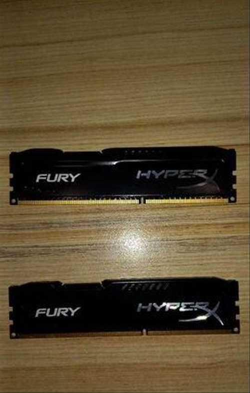 Озу Kingston HyperX Fury Black 2x4gb ddr3 1866Мгц