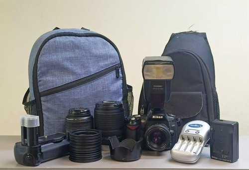 Зеркальный фотоаппарат Nikon D90 +2 объектива
