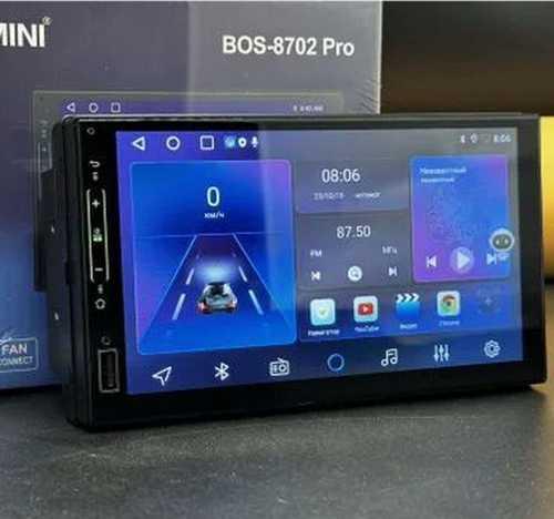 Магнитола Android 2 din bos mini 8702 pro 7 дюймов