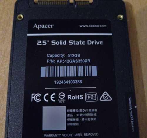 SSD Apacer AS350X 512GB