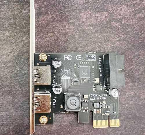 Адаптер PCI express USB3 на USB 3.0 PCIe x1 USB 3