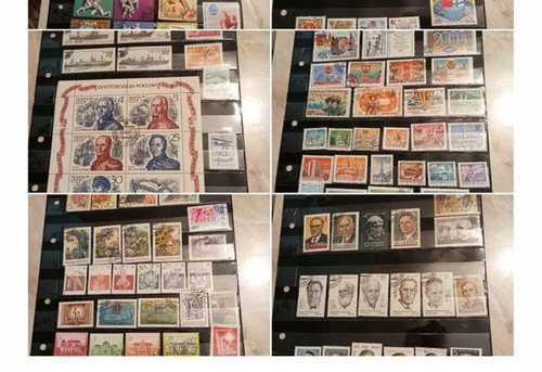 Почтовые марки 190 штук и малый лист
