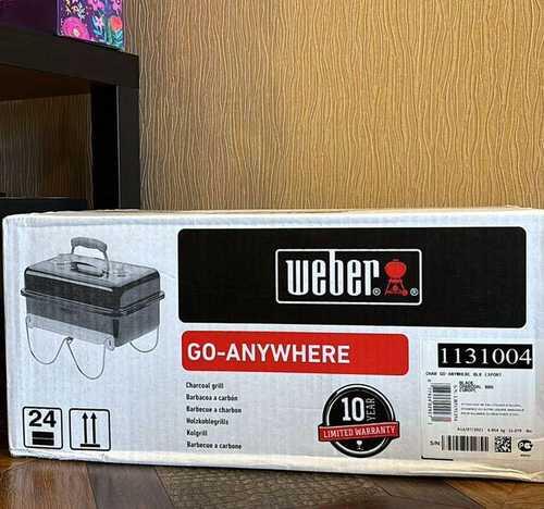 Weber go anywhere гриль угольный