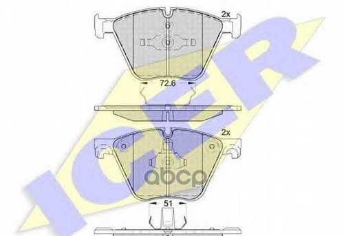 Колодки тормозные icer BMW X6 /7 F02 08- 4.4/5