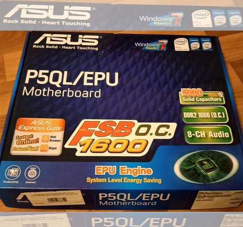 Материнская плата asus P5QL/EPU Socket LGA775 4DDR