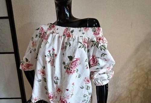 Блуза хлопковая Zara р. 46,48,50