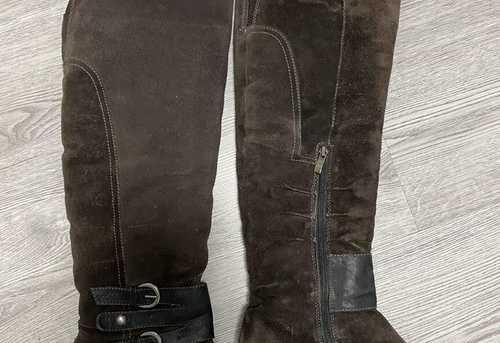 Сапоги зимние из натуральной замши