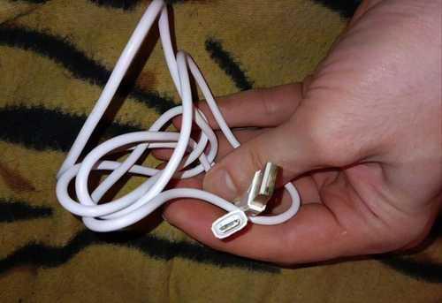 Шнур, кабель micro USB белый 1 метр