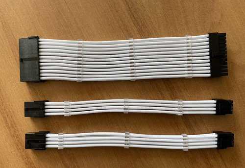 Удлинитель 200мм MB 24Pin + 2 CPU 8Pin 18AWG White