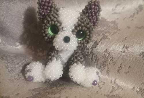 Амигуруми из бисера собака
