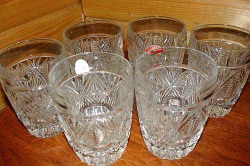 Хрустальные стаканы винтаж чехословакия
