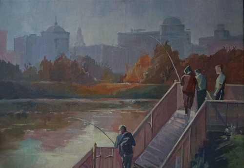 Картина с видом Екатеринбурга "Рыбаки"