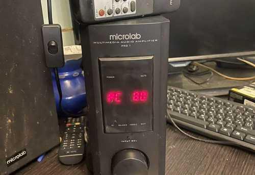 Усилитель Microlab Pro 1 черный с пультом