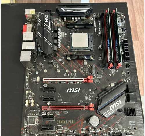 Комплект b450 gaming plus max   ryzen 5 5600   озу