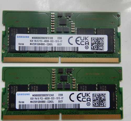 Память для ноутбука Samsung DDR5 4800Мгц 8Гб - 2шт