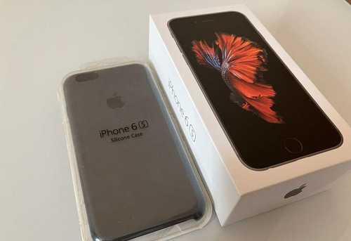 iPhone 6s 32gb (коробка Ростест и чехол б/у)