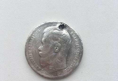 Рубль 1896г серебро