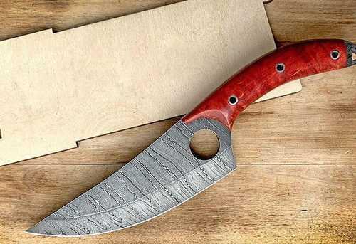 Нож "Скат", цельнометаллический, клинок Дамасская