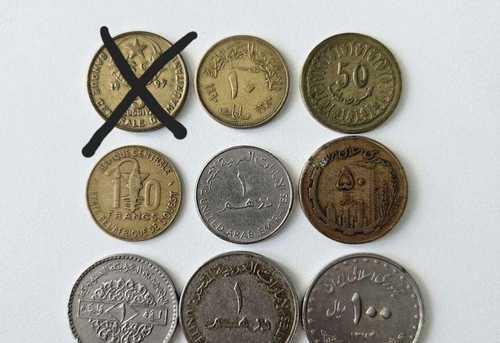 Монеты Египет,Йемен,оае,Сирия,Иран,Тунис,Ирак
