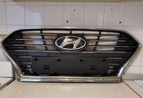 Решетка радиатора Hyundai Sonata VII без эмблемы