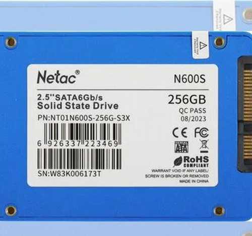 SSD накопитель netac N600S NT01N600S-256G-S3X 256Г