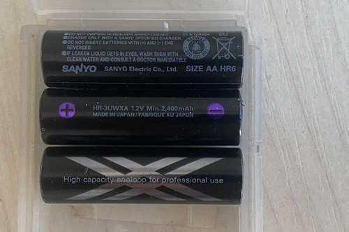 Аккумуляторы формата аа, Sanyo 2400 mAh, 3 шт