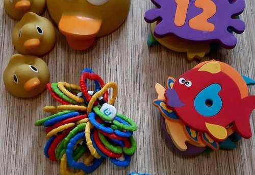 Игрушки в ванну,кольца B Kids,крокодил FisherPriсе