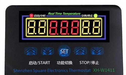 Контроллер температуры техметр XH-W1411 12В (Черны