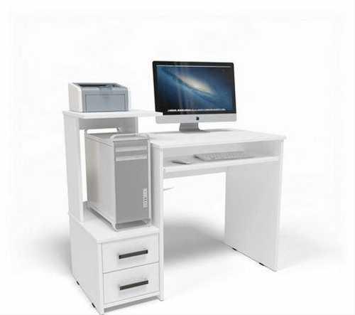 Компьютерный стол Джаз-24 Левый Белый