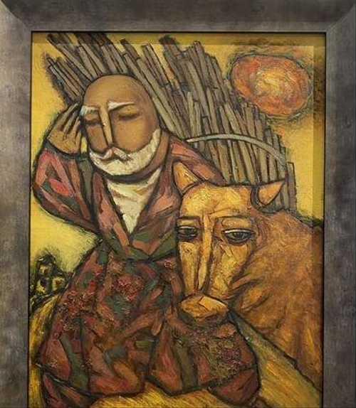 Картина "Человек, несущий хворост" Рамазан Усеинов
