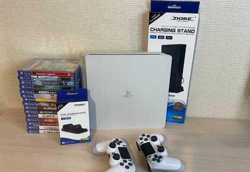 Приставка Sony playstation 4 slim с играми