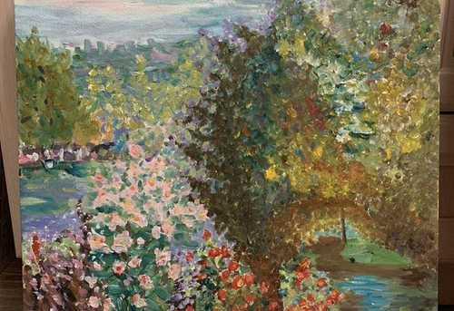 Картина маслом "Летний сад" Клод Моне