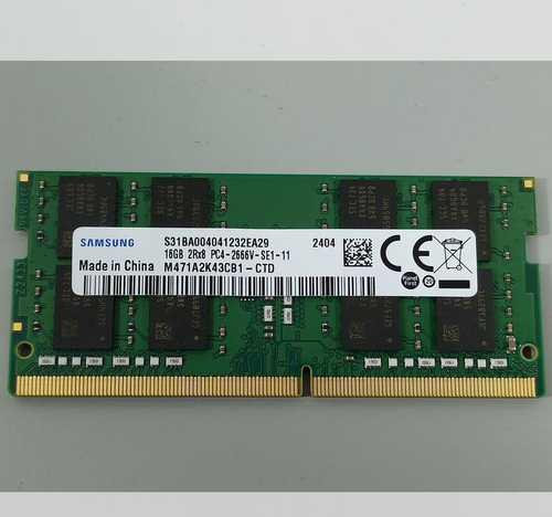 Sodimm 16 Gb Samsung DDR4 2666 Mhz PC4-2666V