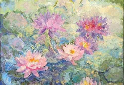 Картина Кувшинки, импрессионизм, водяные лилии
