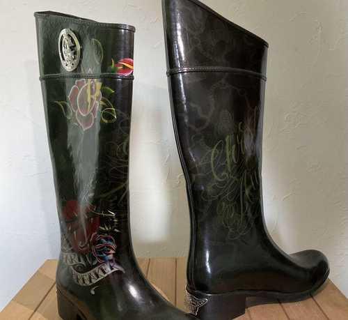 Женские резиновые сапоги Ed Hardy