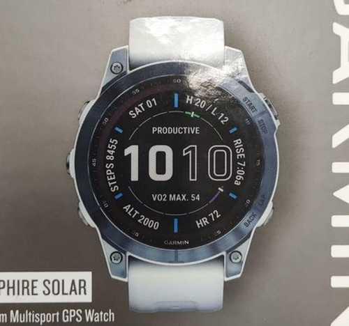 Часы Garmin Fenix 7 Sapphire Solar синий минерал